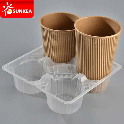 Disposable PP plastic coffee cup carrier - Buy coffee cup carrier, Cup ...