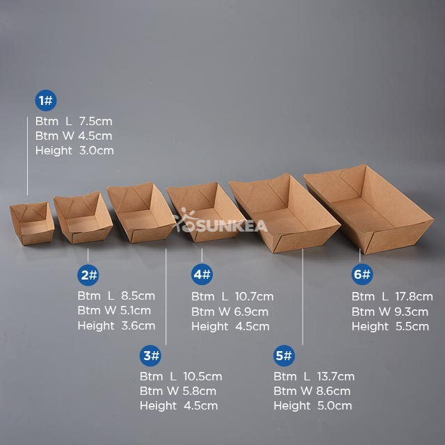 F-flute Kraft Boat Food Tray - Buy Paper Food Tray, corrugated Food Tray, hot dog tray Product ...