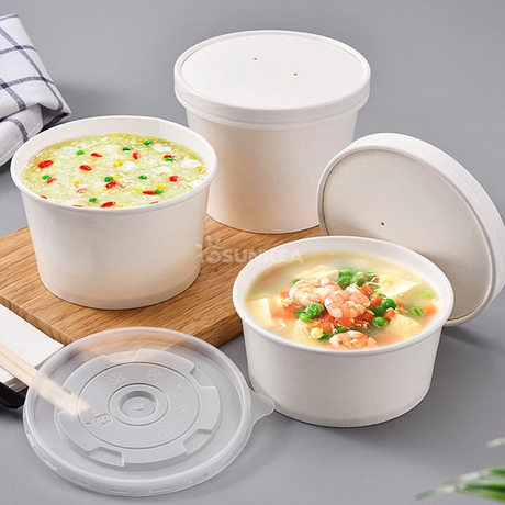 Paper Soup Bowl with Lid - Buy Paper Soup Bowl, disaposable soup ...